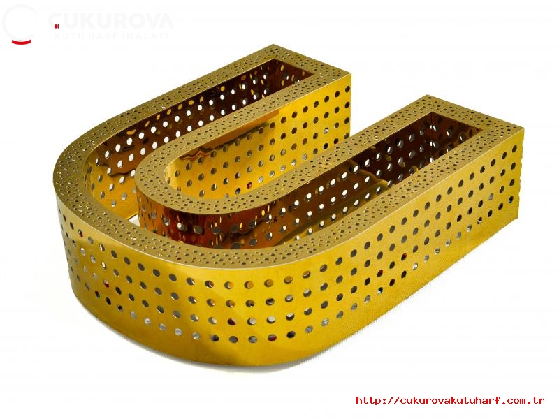 Çukurova Kutu Harf, Ön ve Yan Delikli Krom Kutu Harf